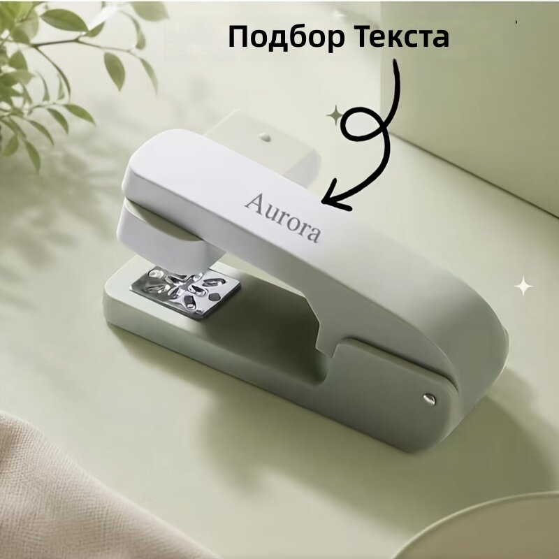 Персонализированный настраиваемый степлер с вращением 360° и градиентным цветом, зеленый