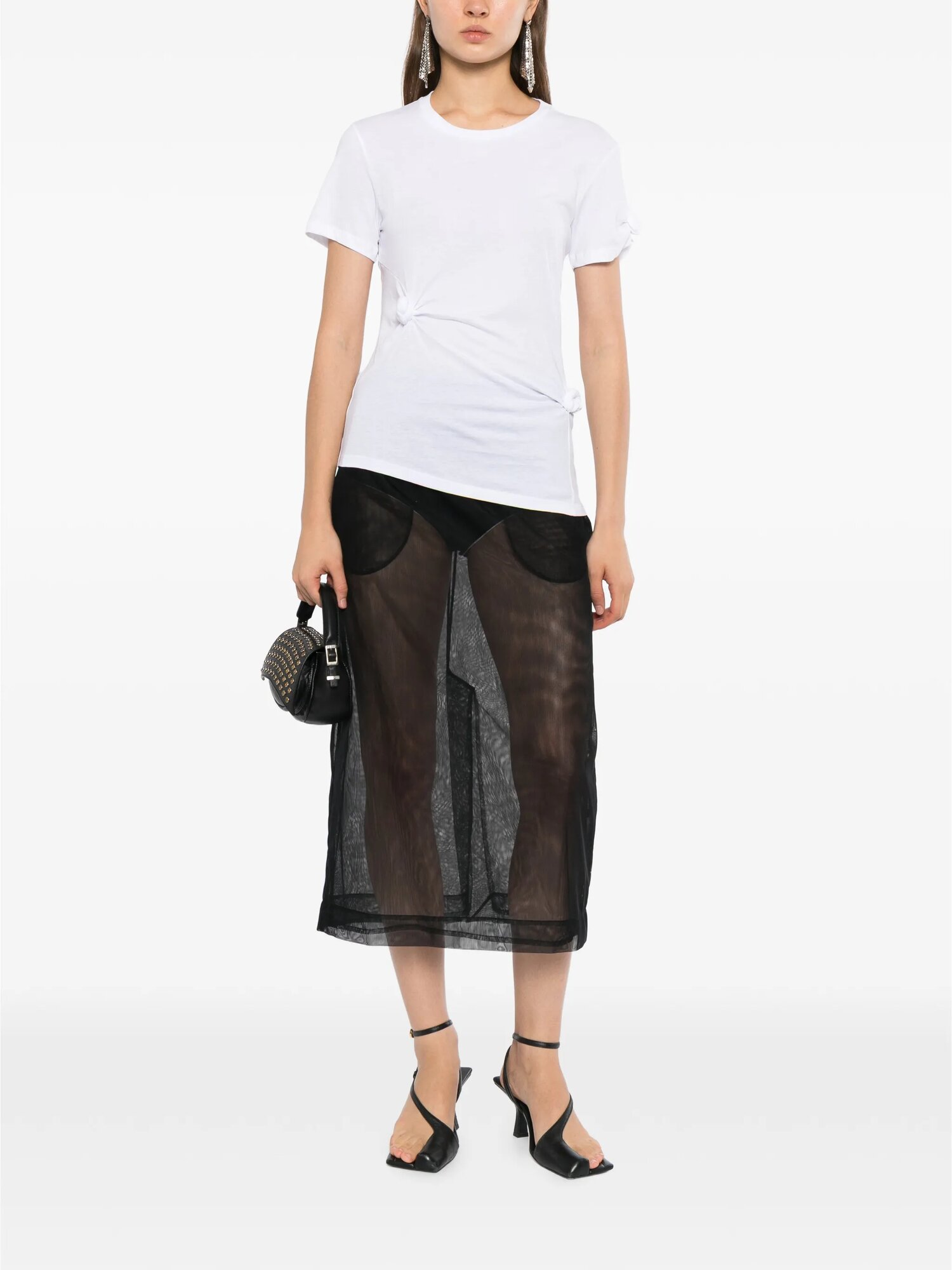Футболка Helmut Lang, размер 4, бежевый/белый — фото 1