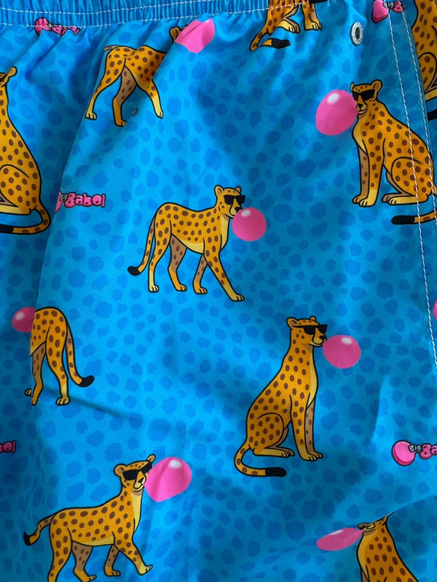 Шорты для плавания MC2 Saint Barth Cheetah-print drawstring swim shorts, размер 48 — фото 1