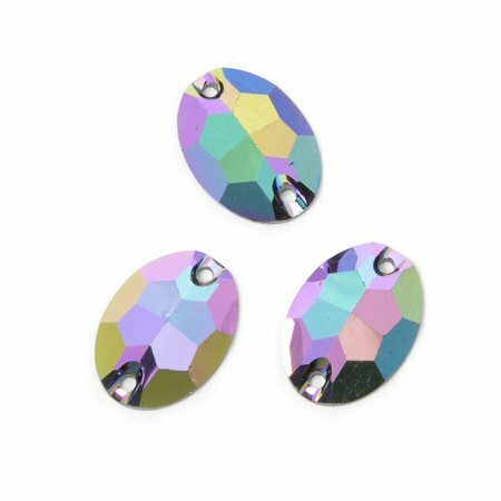 Стразы TESORO пришивные, акриловые, Resin Crystal, цвет 7, 11х16 мм, 10 шт (TS. ED5.2.07)