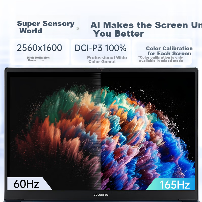 Colorful Yuan N14 2025 Новая 14-дюймовая игровая тонкая и легкая ноутбук с AI, Core 7-240H, 32GB, 1TB, RTX5070, 165 Гц