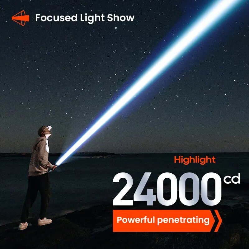 Philips Фонарь-прожектор SFL2143, 24W, 950м, 3000mAh, 24000cd, Telescopic zoom, 28чruntime — фото 1