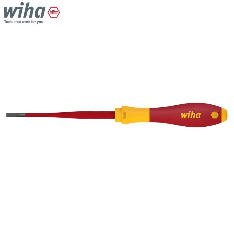 Отвёртка шлицевая Wiha 35446 3,5 мм SoftFinish Eectric SlimFix 100 мм 1000 В VDE