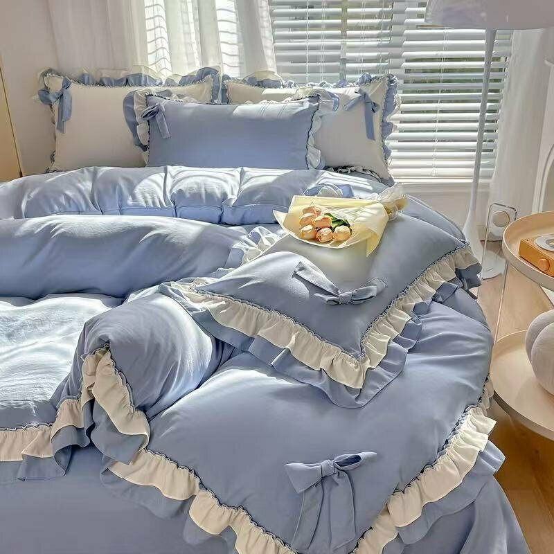 Постельное белье Princess Style, 2-х спальный комплект, жатая ткань， 220*240cm 4pcs
