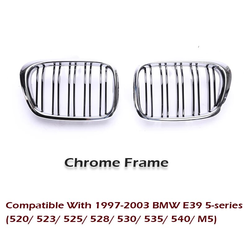 Решетка Радиатора Для BMW 5 Серии E39 (1997-2003), Передняя, В Стиле M, С Chrome Black