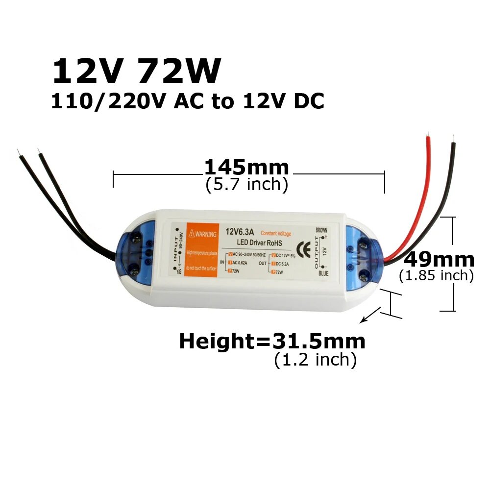 Блок питания LED 5V 12A 60W — фото 1