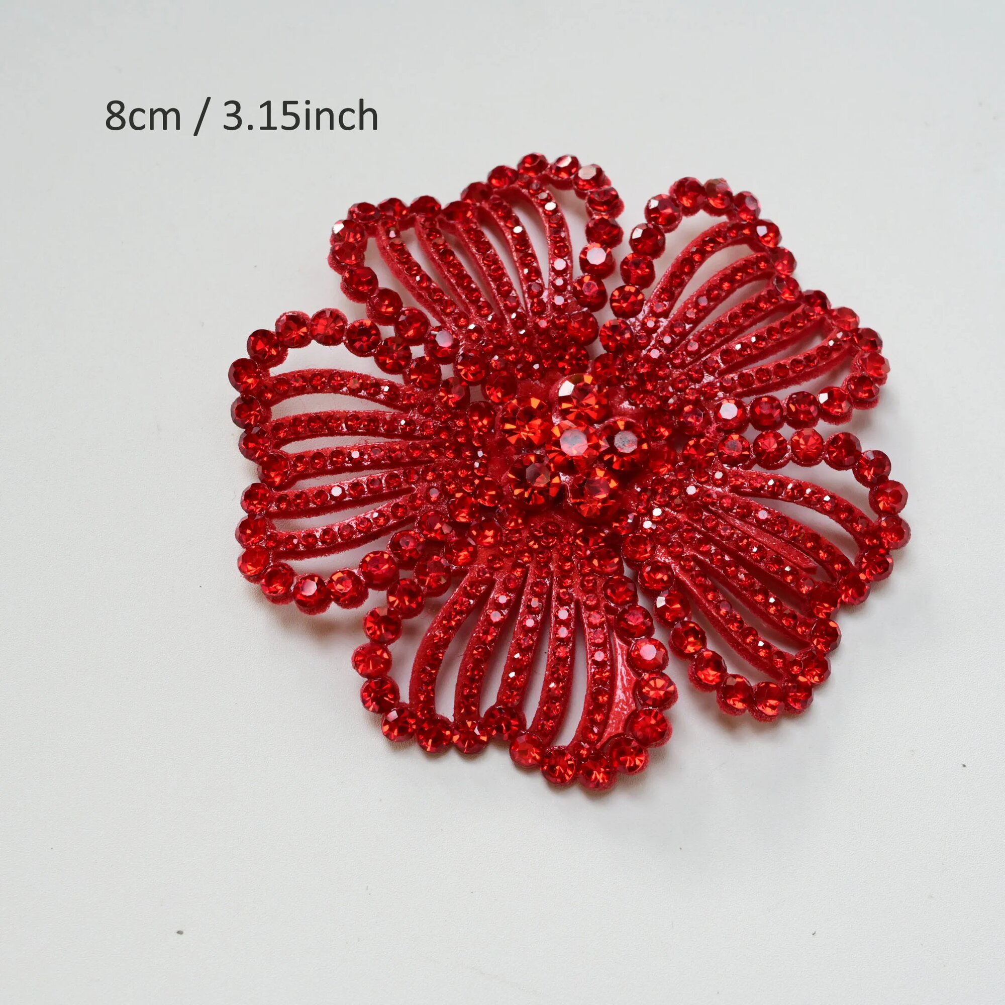 Цветочные нашивки OKNOW из полиэстера 005A red