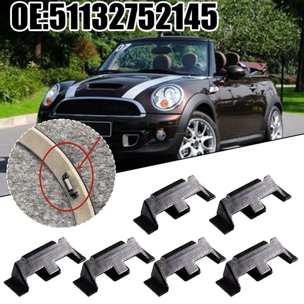 6 шт. зажимов для ободка фары для Mini Cooper R55 R56 R57 R58 R59 R60 F56