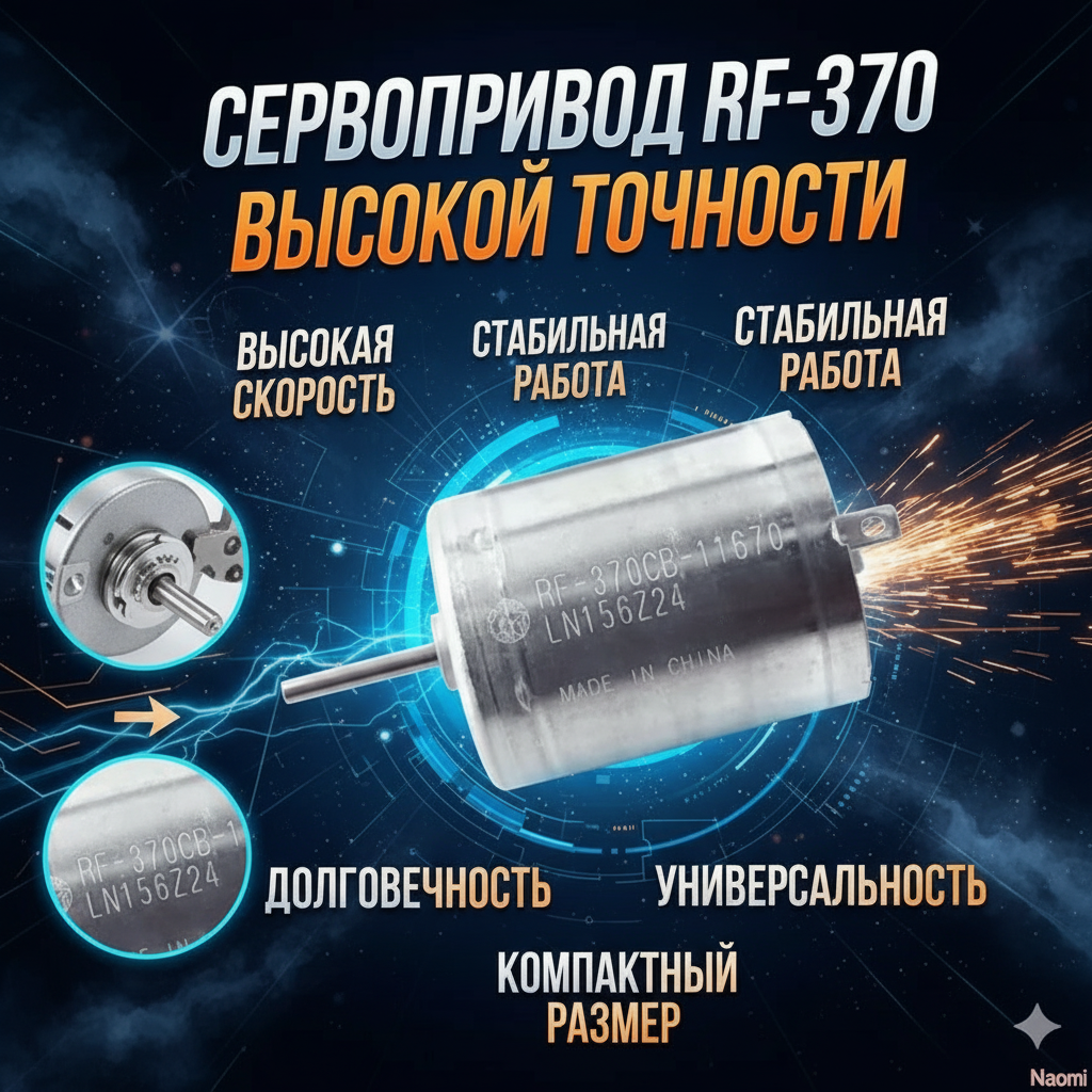 Миниатюрный двигатель постоянного тока MABUCHI RF-370CB-11670, 12-24В, 6000 об/мин