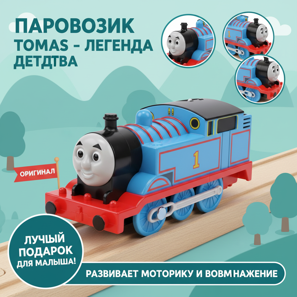 Игровой набор поезд и друг большой паровоз для детей 3 5 лет