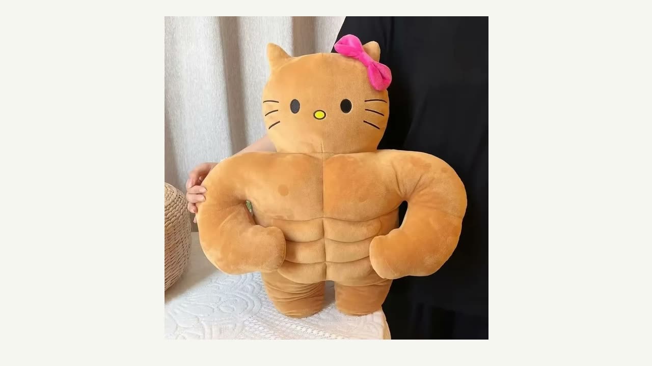 Мягкая игрушка Hello Kitty с накаченным телом, плюшевая кукла для детей и взрослых — фото 1