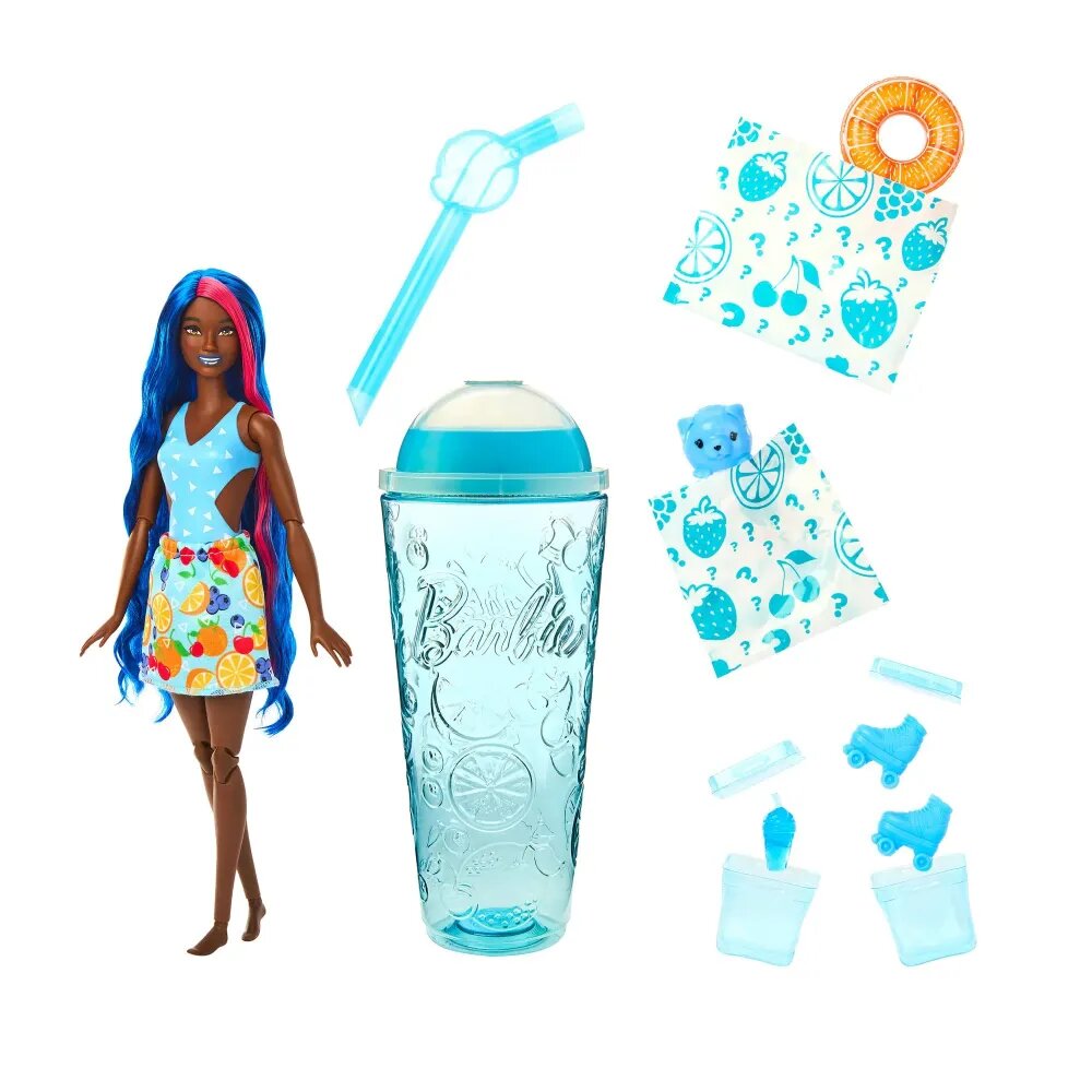 Кукла Barbie Pop Reveal Фруктовый сюрприз с 8 аксессуарами и питомцем — фото 1