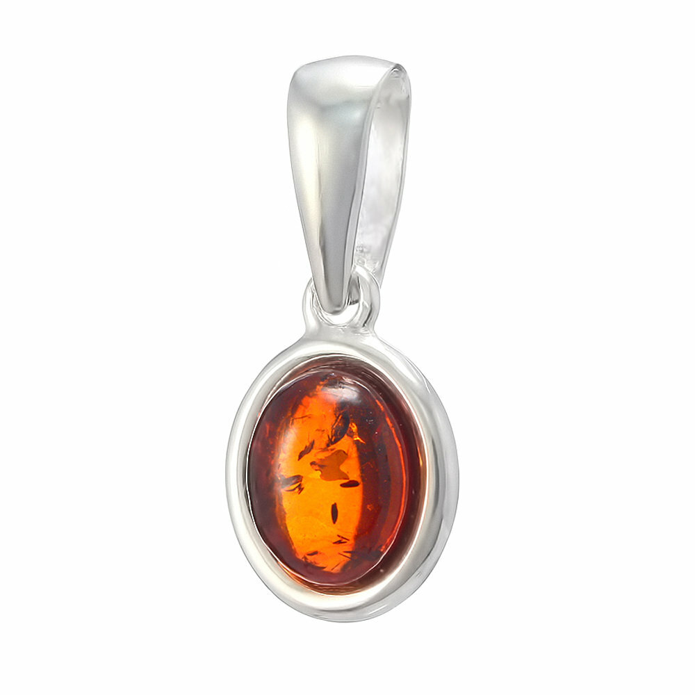 Подвеска, серебро, 925 проба, янтарь