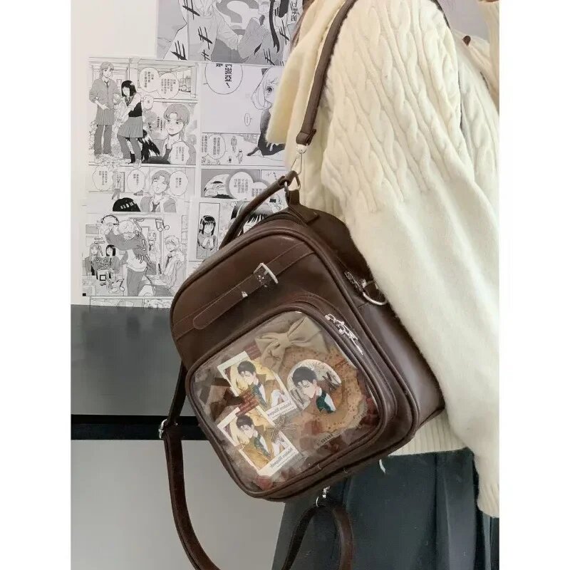 Оригинальная милая школьная сумка Ita Mochila Sweet Crossbady Mochilas Mujer, Коричневый, coffee