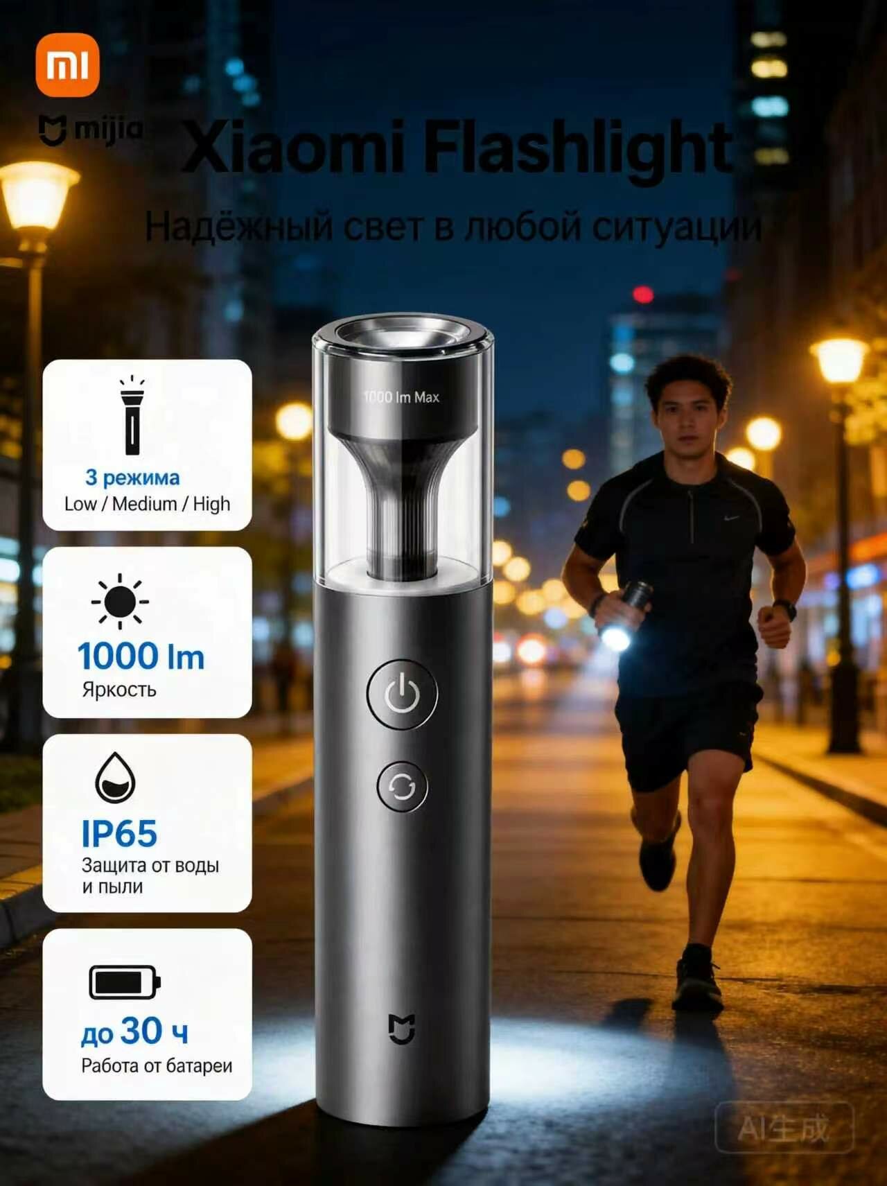 Xiaomi Mijia Многофункциональный Портативный фонарик Night Light Сильный свет