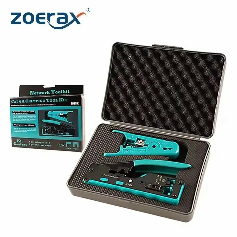 ZoeRax Кримпер RJ-45, клещи для обжима и обрезки витой пары телефонных и компьютерных клемм