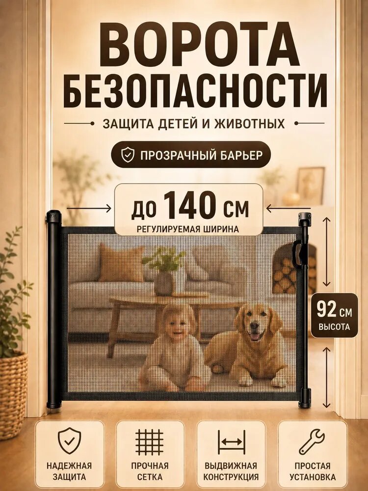 Ворота безопасности для детей 40-140. Манеж детский, перегородка для зонирования