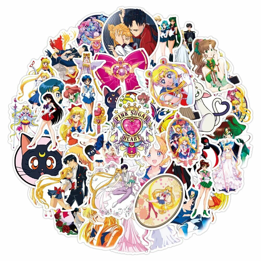 Набор наклеек Sailor Moon Bandai 50 шт