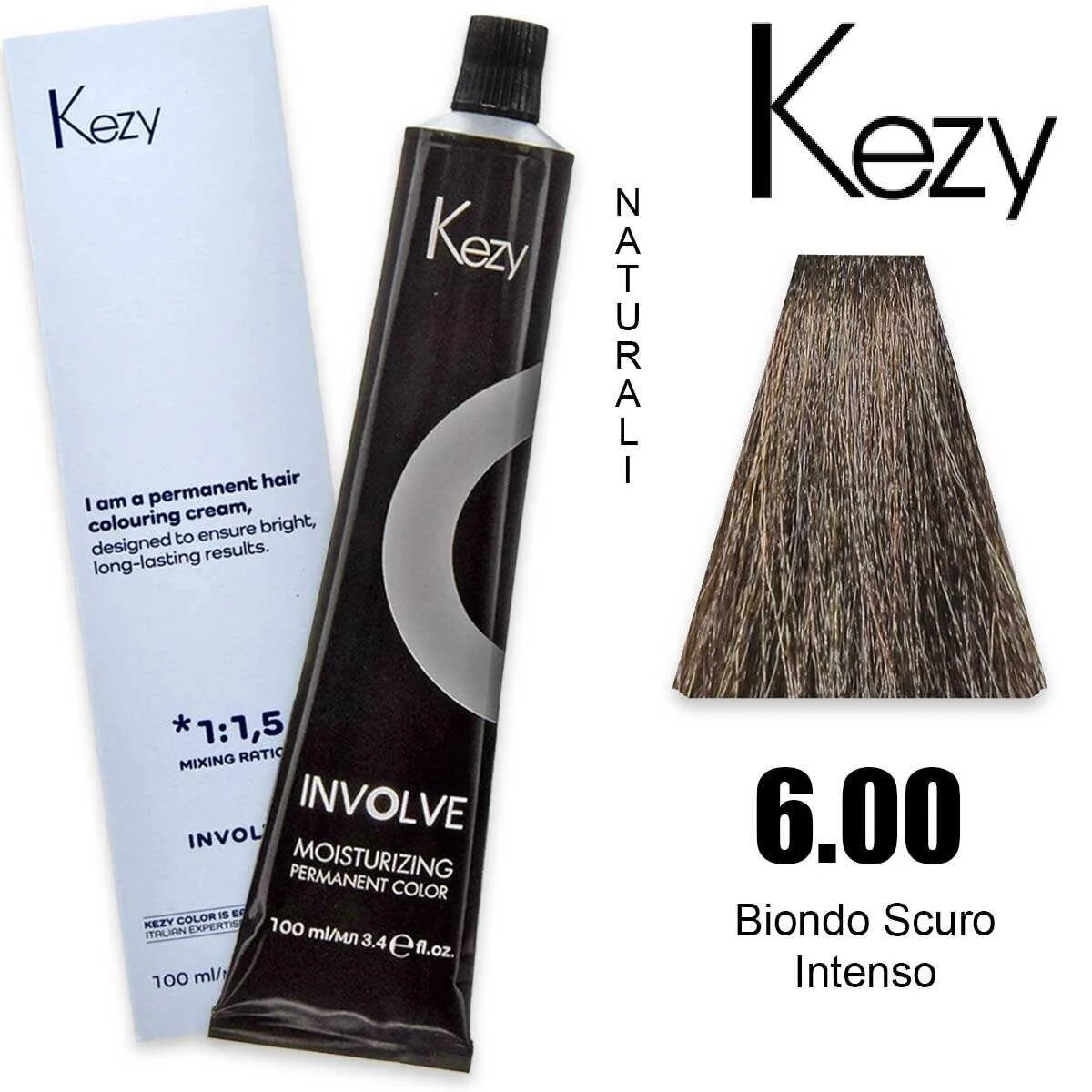 KEZY Стойкая крем-краска темный блондин глубокий 6.00 INVOLVE, 100 мл