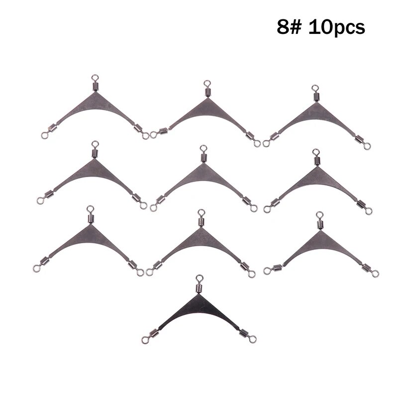 JETTING 3-сторонние поворотные соединители для рыбалки 8 10Pcs