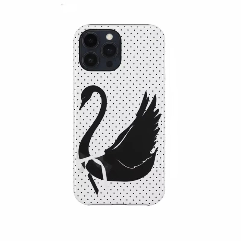 Чехол для телефона Swan Black And White Polka Dots для iPhone 17 White-SCZ072972, For iphone 13 Pro