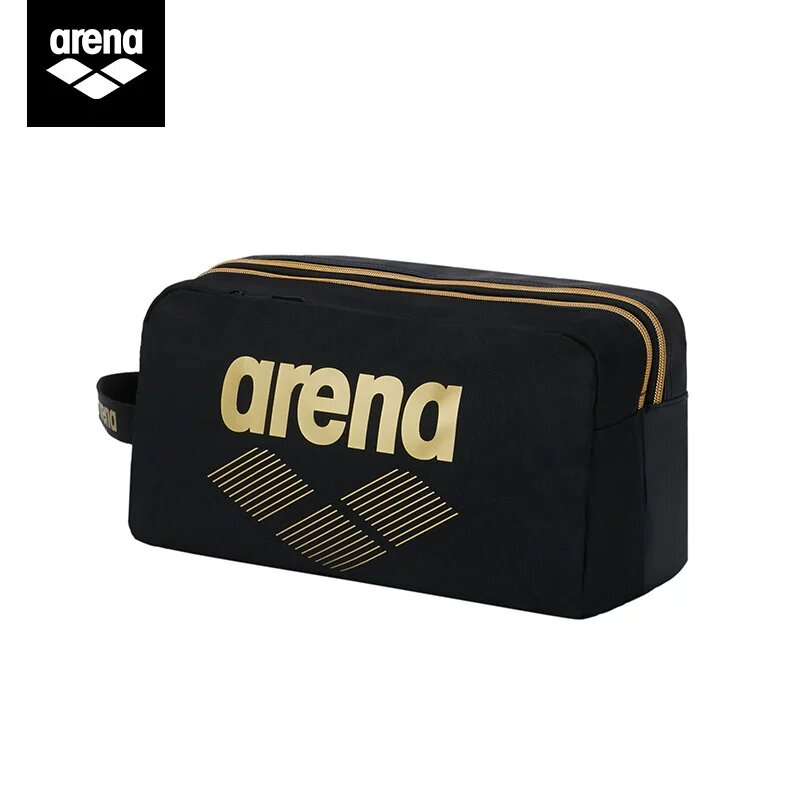 Arena Унисекс Водонепроницаемая Спортивная Сумка с Сухой/Мокрой Секцией, Ручная, Черно-Золотой