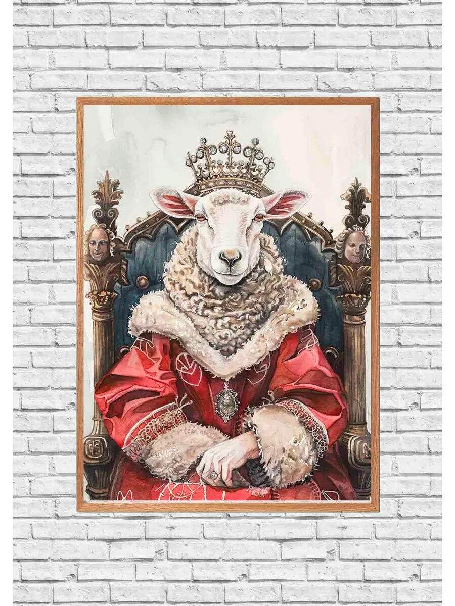 Овечья ферма, Английская королева 2, Плакат 30x42см