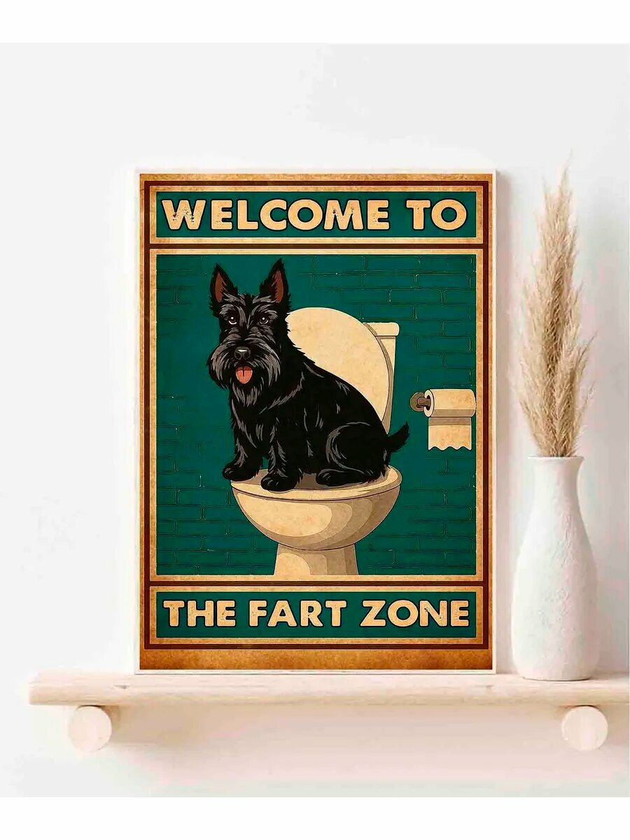 Собака породы шотландский терьер, Welcome To The Fart Zone,