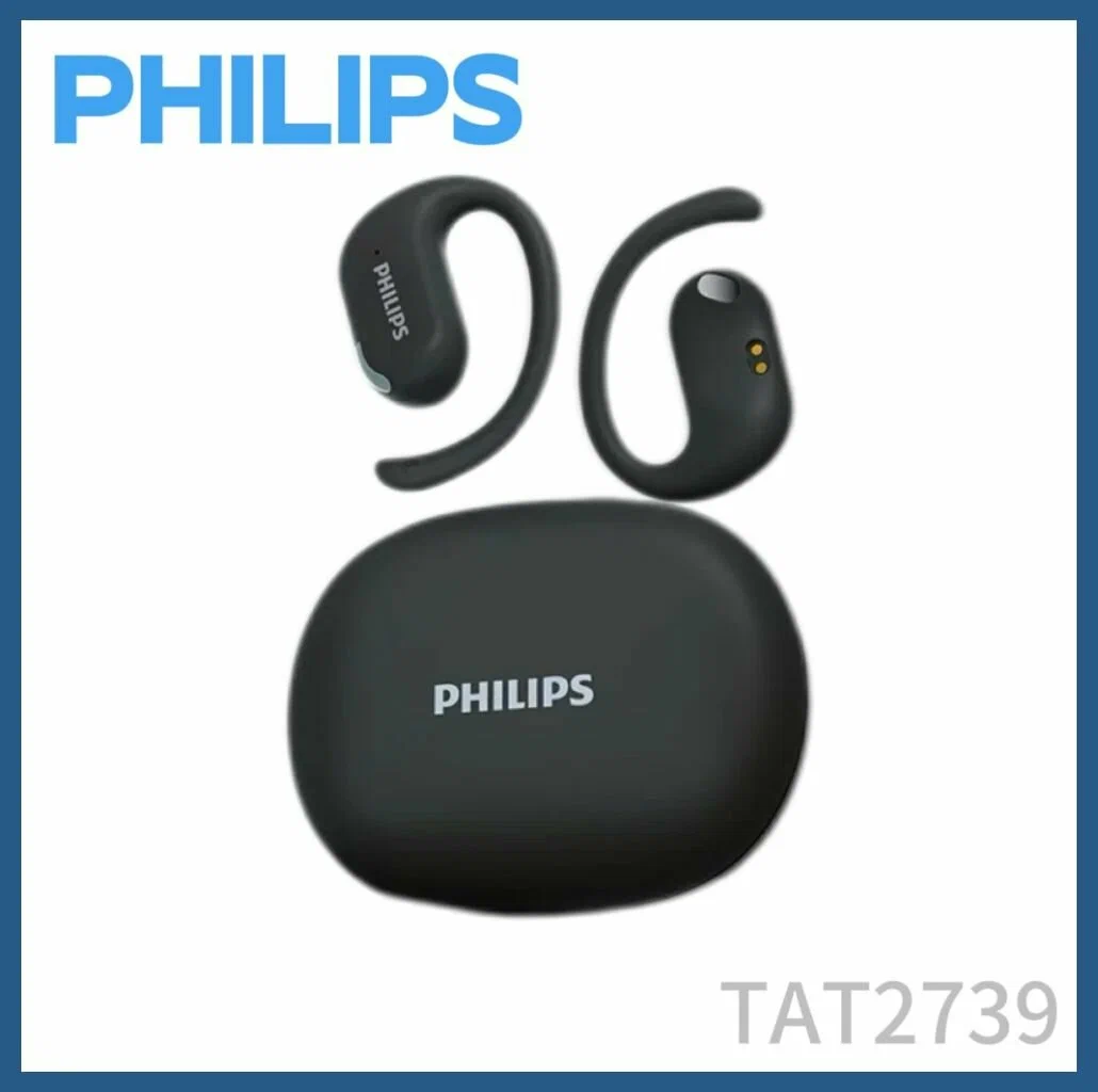 Philips TAT2739 Ушные Bluetooth наушники для спорта, долгий срок службы батареи, удобные для длительного ношения чёрный