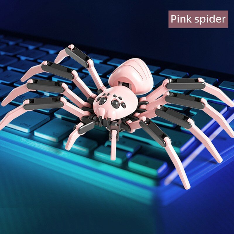 3D-печать артикулированная паук-фигурка розового цвета с магнитными суставами, 13 см высотой, модель для коллекционеров