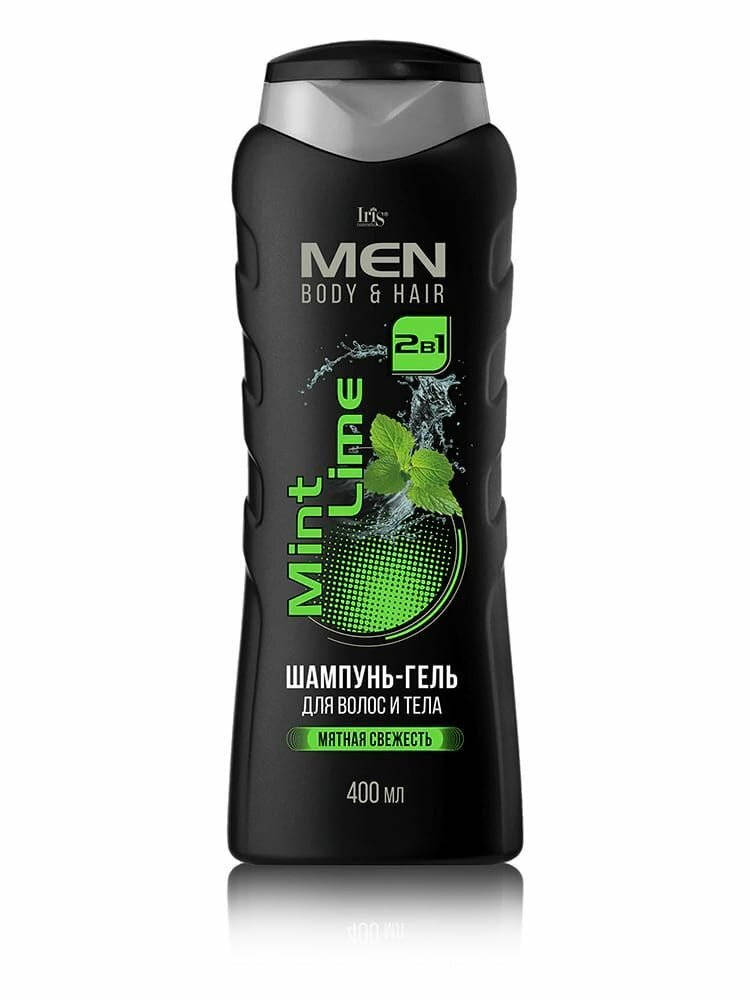 IRIS MEN Шампунь-гель для волос и тела Mint Lime, 400 мл
