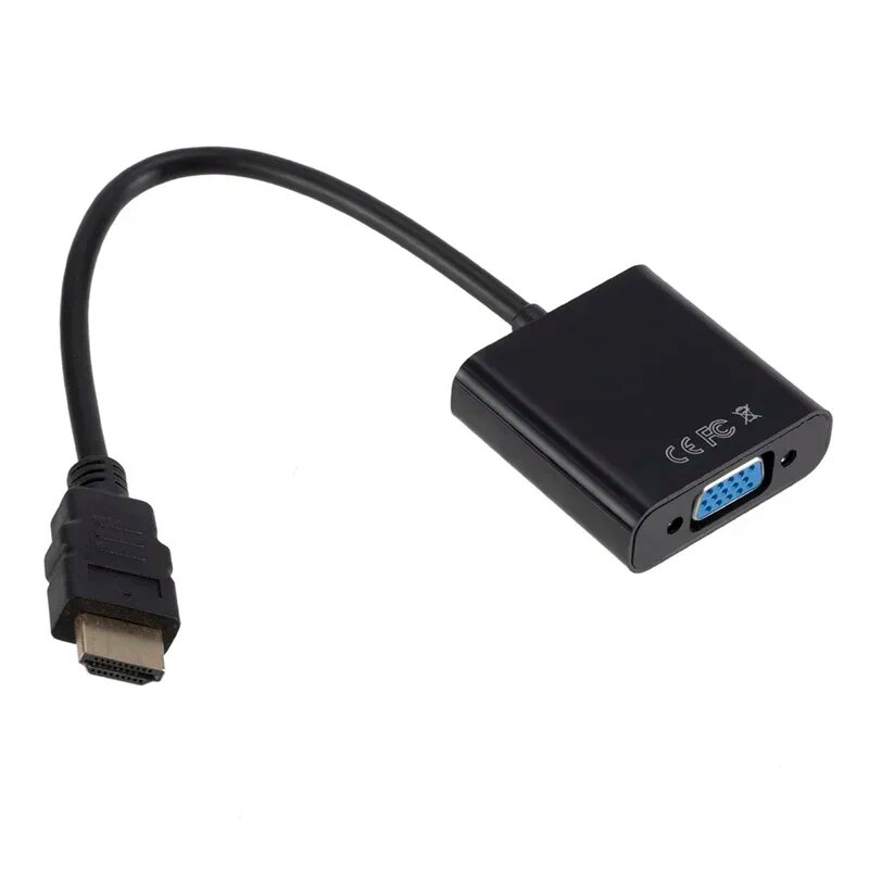 Черный HDMI VGA адаптер кабель