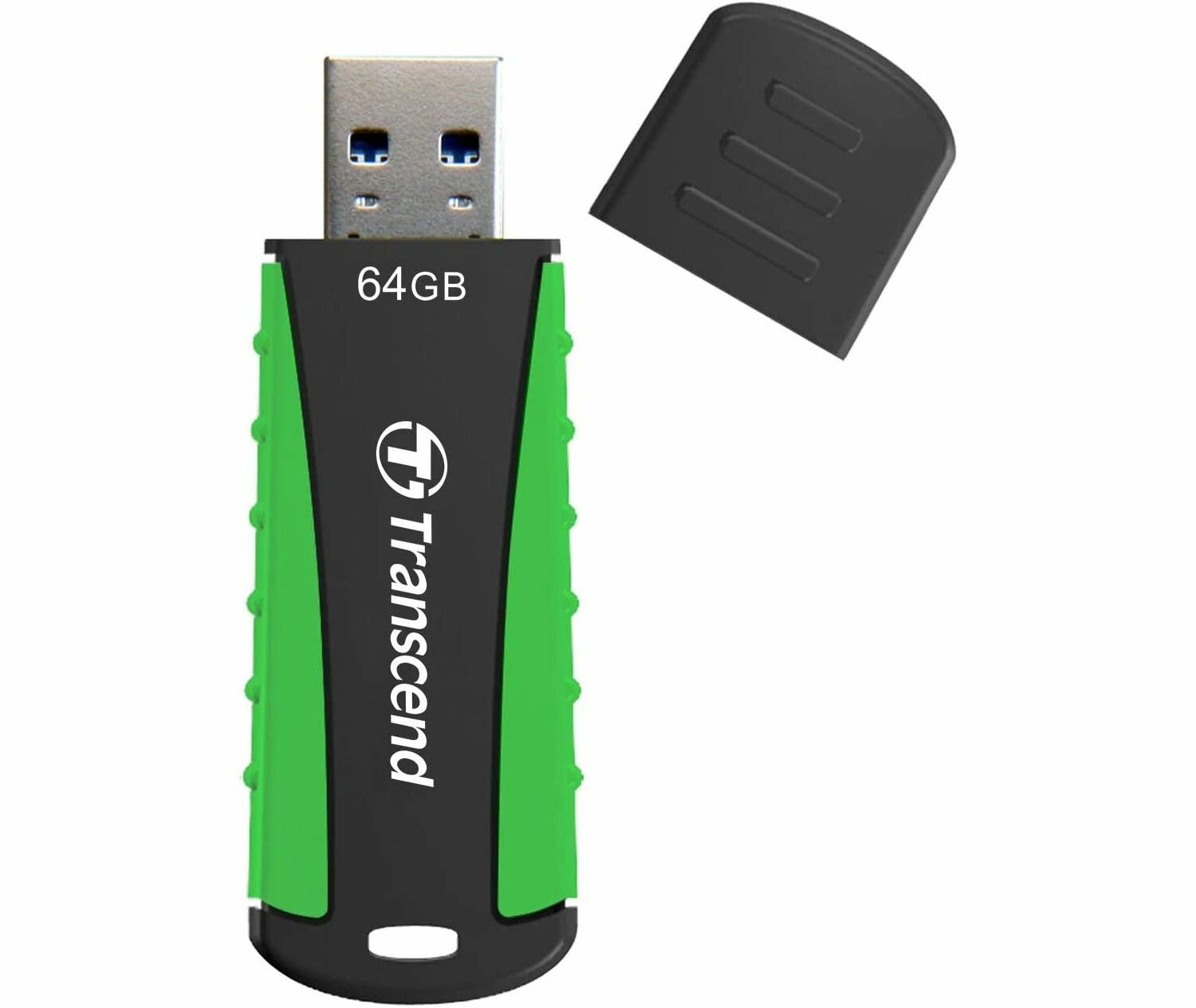 USB-флеш накопитель Transcend JetFlash 810 TS64GJF810, 64 ГБ, SB 3.0, 5 Гбит/с, черный/зеленый