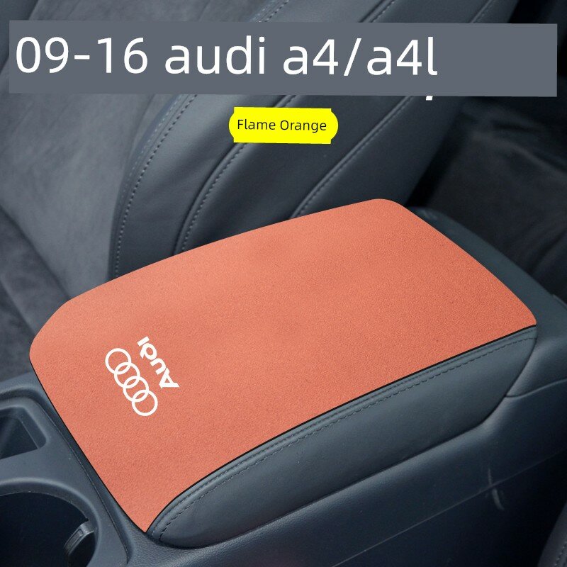 Задний подлокотник защитный чехол для Audi A4/A4L 09-16, 1 шт, огненно-оранжевый автомобильный аксессуар