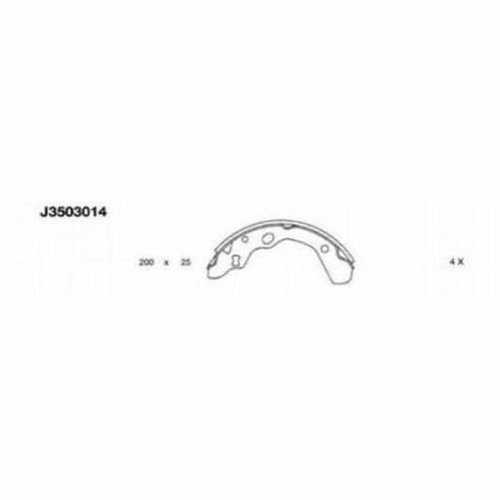 Комплект тормозных колодок Nipparts J3503014 для Mazda 323 IV, V, VI