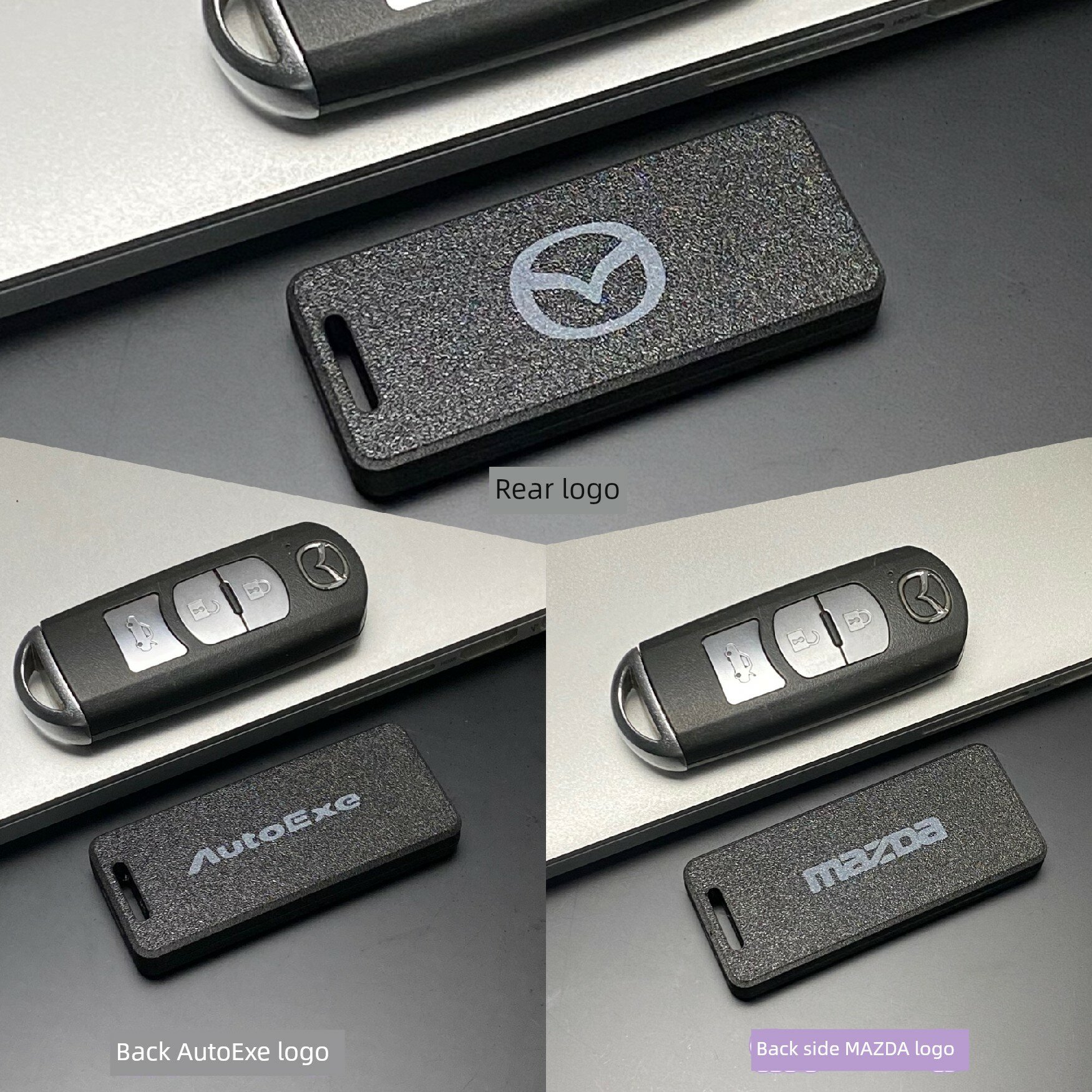 Ключевой брелок с эмблемой Mazda с возможностью выбора задней иконки или без эмблемы, стиль с двойными боковыми дверями