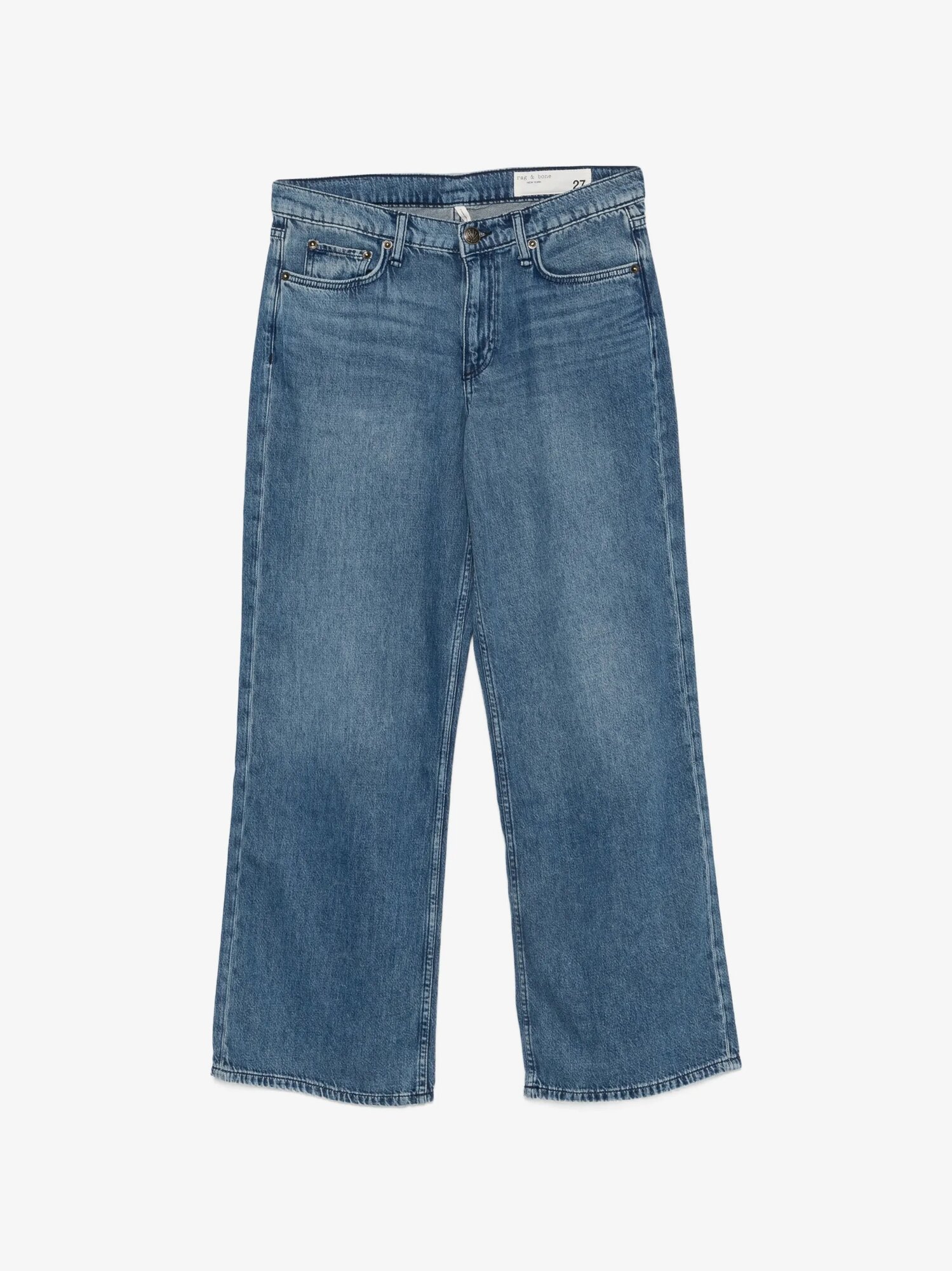 Джинсы широкие Rag & Bone Faded-effect wide-leg jeans