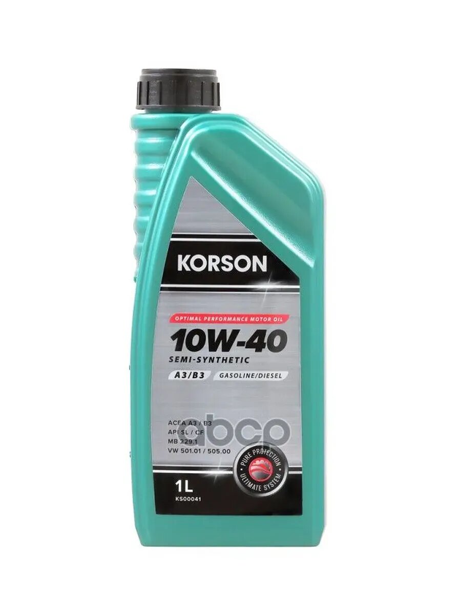 Korson 10W-40 Semi Synthetic A3/B3 1Л (Полусинт. Мотор. Масл