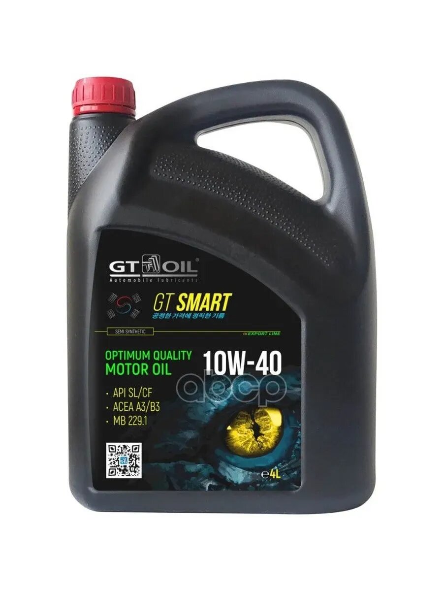 GT OIL Gt Oil Smart 10W-40 Sl/Cf Полусинт. (4L) (Пластик/Рос