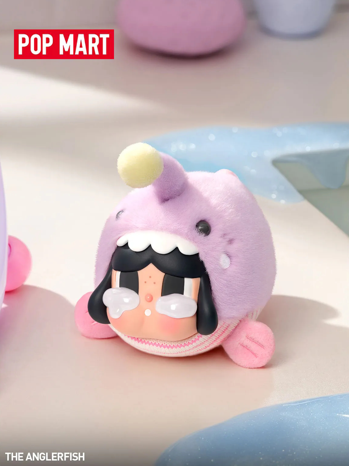 Коллекционная фигурка Слепая коробка Pop Mart CRYBABY Cry Me An Ocean Series Vinyl Plush Pendant-THE ANGLERFISH