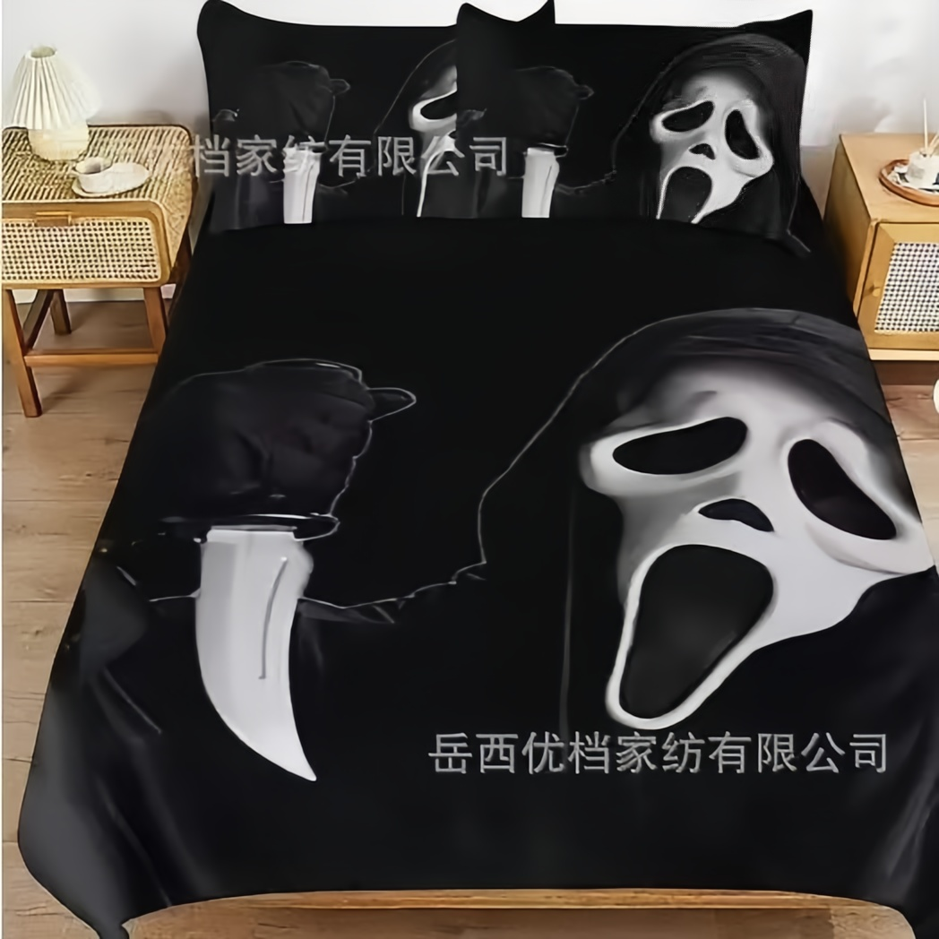 Синтетическое волокно， белья Scream Horror Night dashboywe，Набор из 3 предметов,203*228cm，