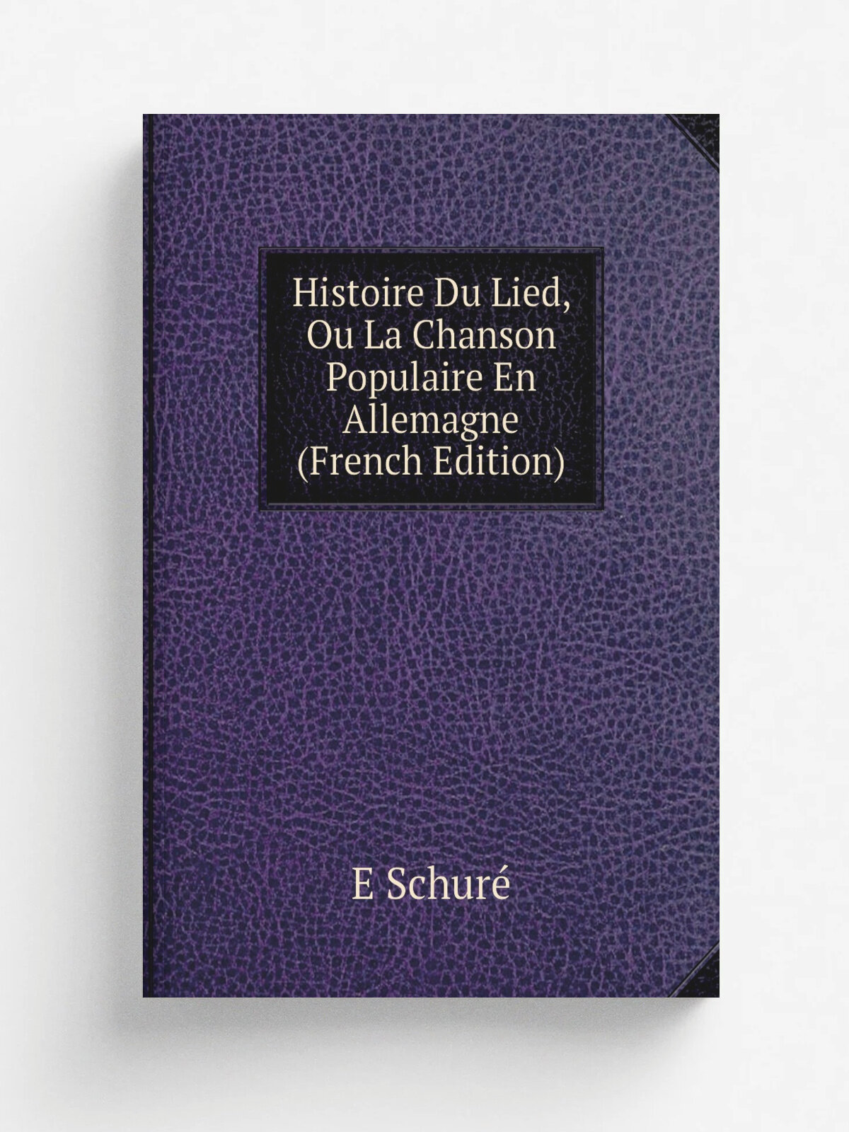 Histoire Du Lied, Ou La Chanson Populaire En Allemagne (French Edition) | E Schur. | Репринт