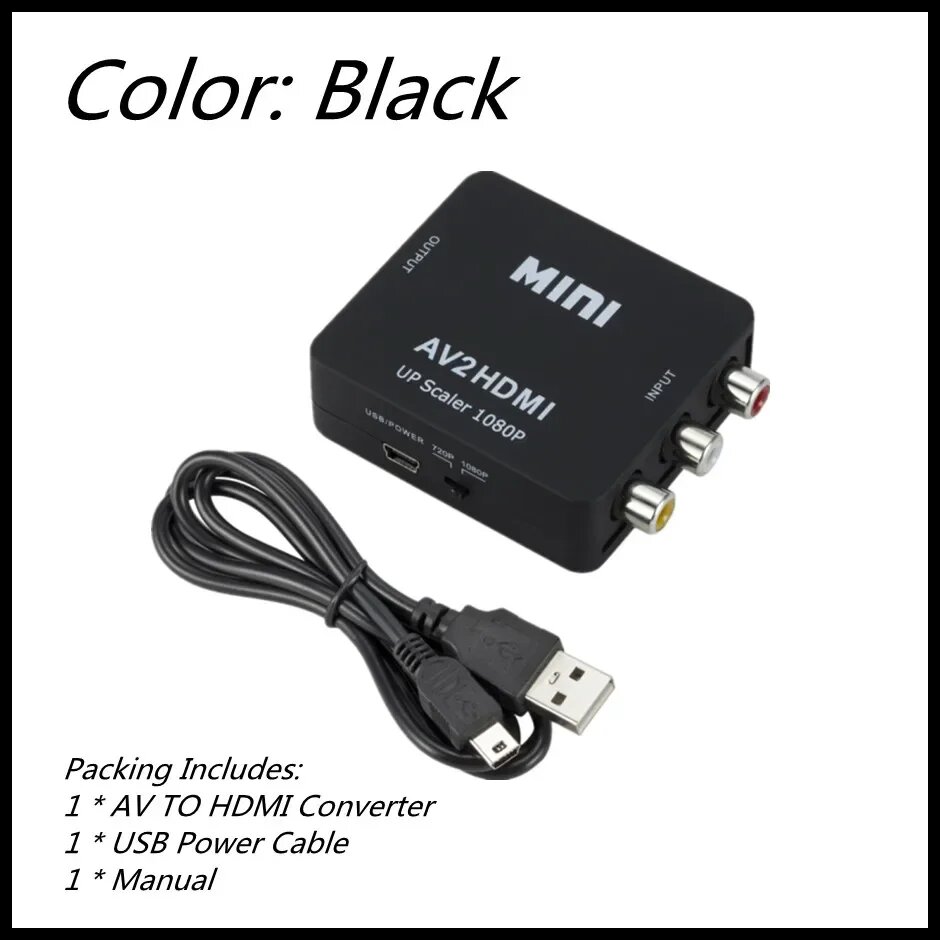 GRWIBEOU Адаптер AV в HDMI