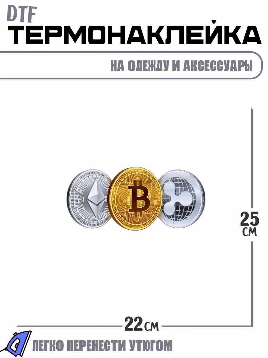 Термонаклейка bitcoin биткоин криптовалюта