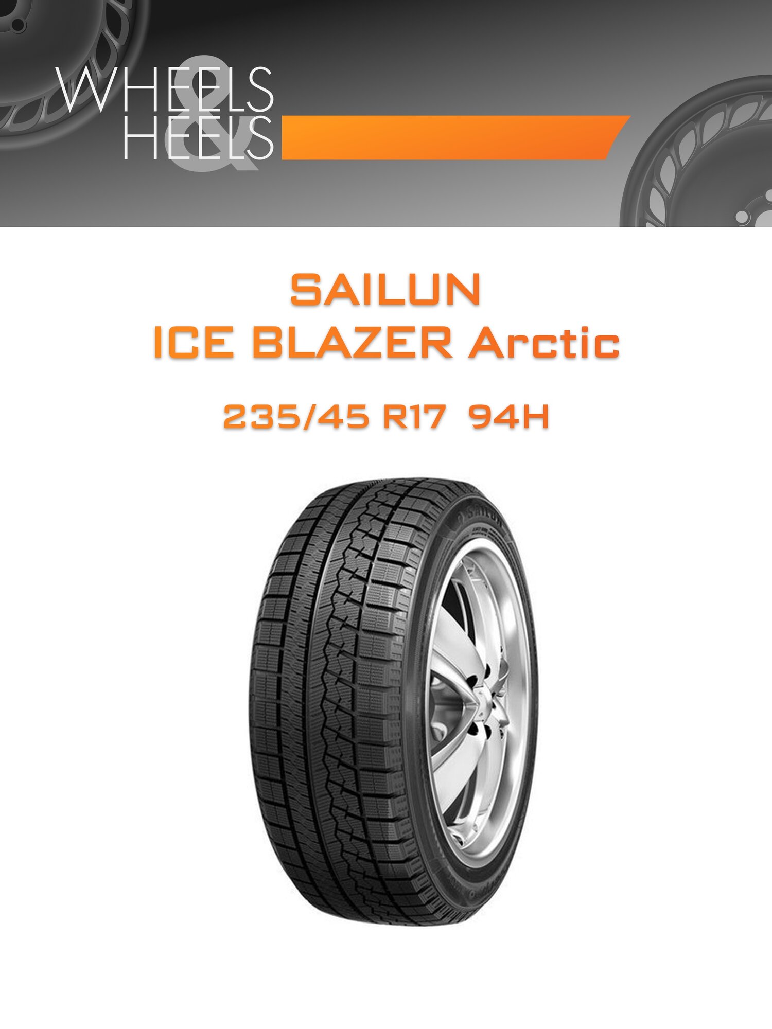 Шина автомобильная SAILUN ICE BLAZER Arctic 235/45 R17 94H WINTER, зимняя, универсальная
