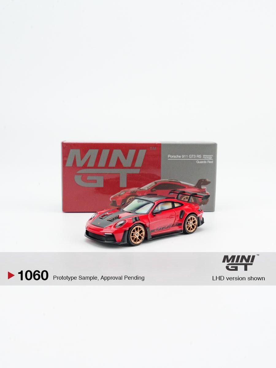 Машинка TSM MINIGT 1/64 #1060 Porsche 911 (992) GT3 RS Weissach Package Guards Red Die-cast Alloy Car Model Collection Gift