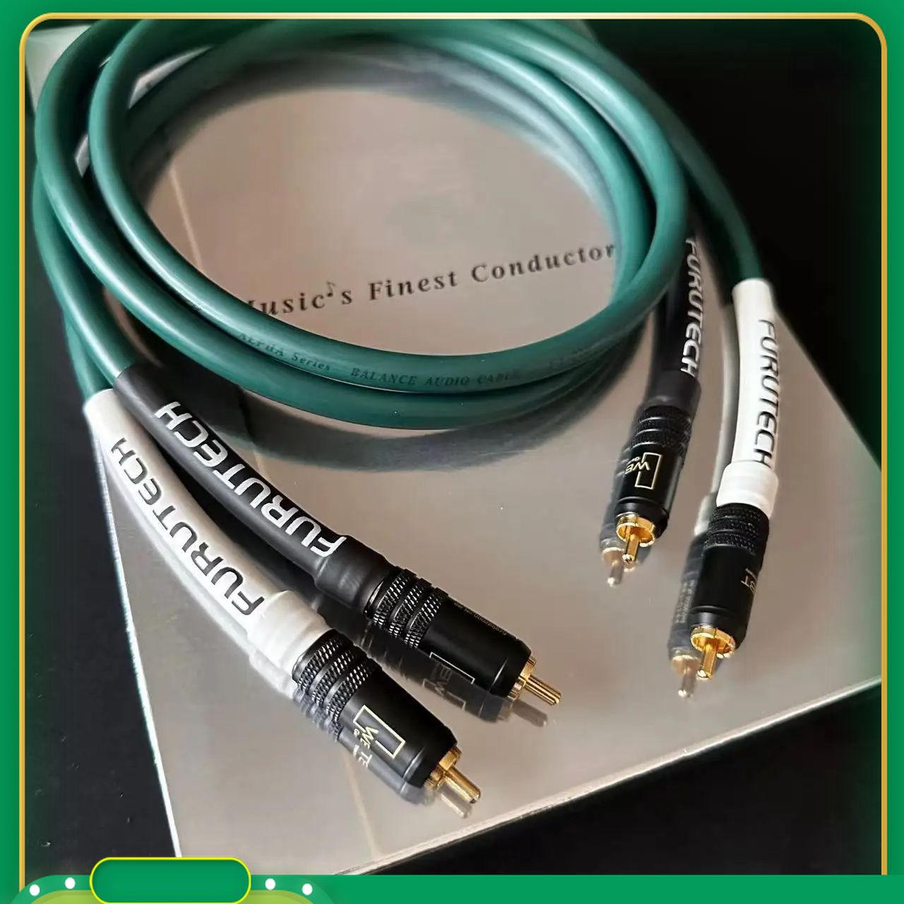 Furutech Аудиокабель RCA/RCA, 0.75 м, зеленый