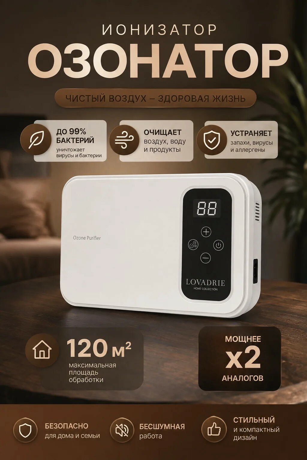 Озонатор ионизатор воздуха, воды и продуктов