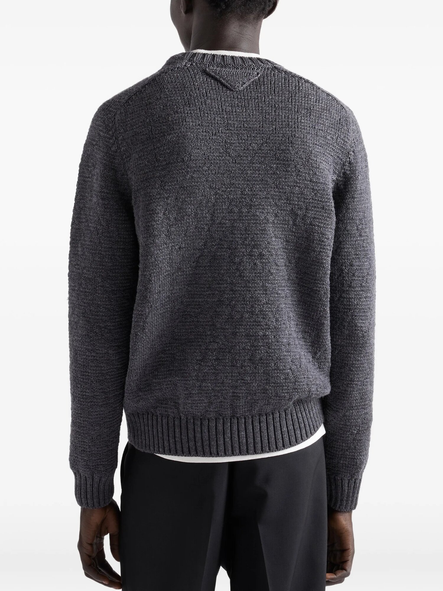 Свитер Prada Wool crew-neck sweater, размер 44, , серый — фото 1