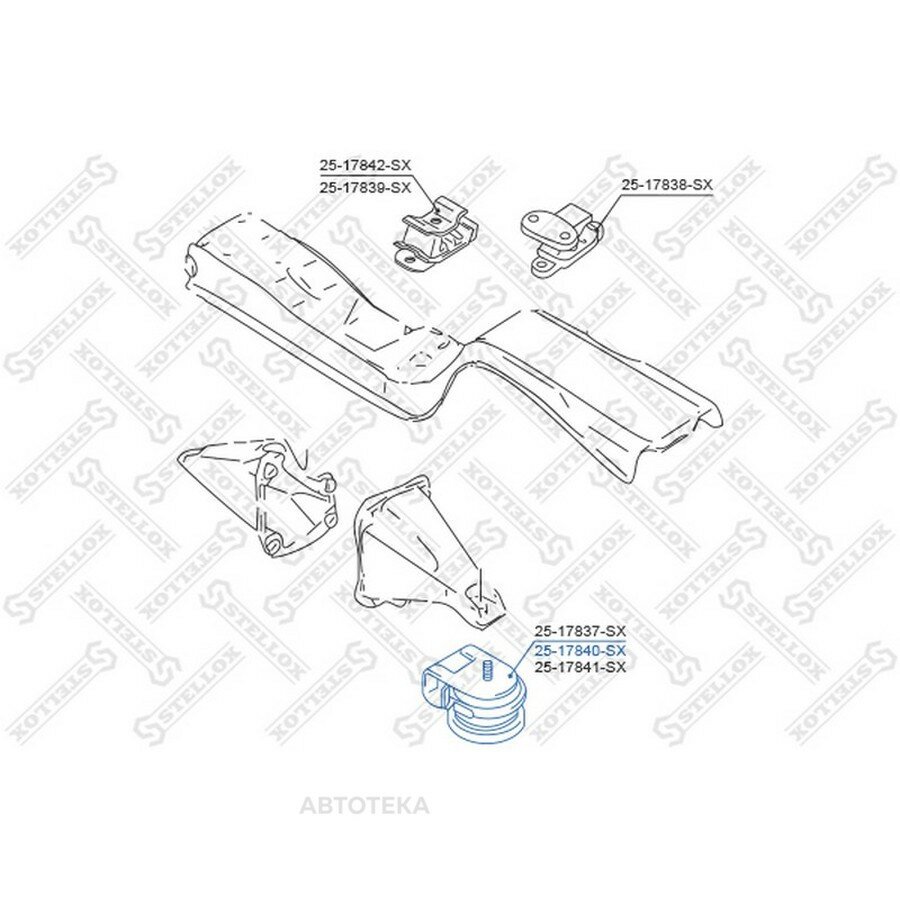 Подушка двигателя передняя\ Suzuki Grand Vitara/Escudo SQ416/SQ420/SQ625 1998-2006 STELLOX 2517840SX